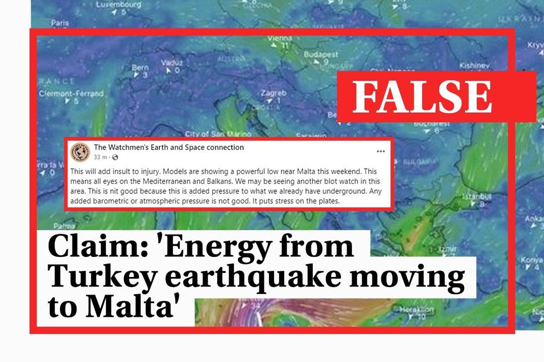 Fact-check: Will energy from the Turkey earthquake spread to Malta ...